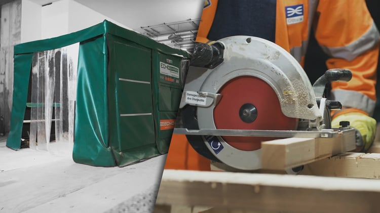 Avoiding Silica Dust Exposure: Noise & Dust Barriers