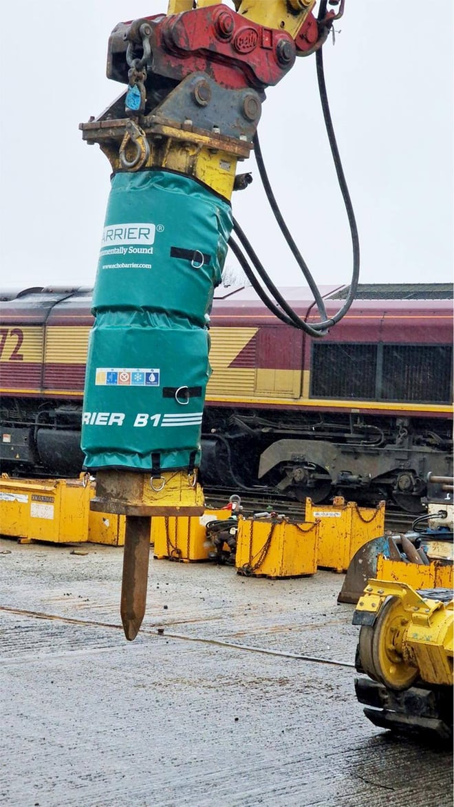 Controlling Large Machine Noise on Construction Sites with Echo Barriers